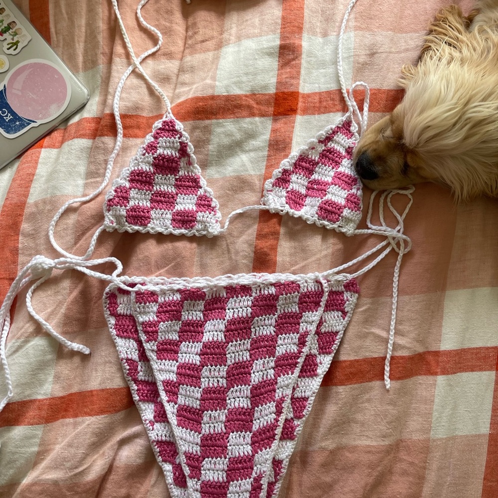Frankies Bikinis Crochet Swim Set - Gem